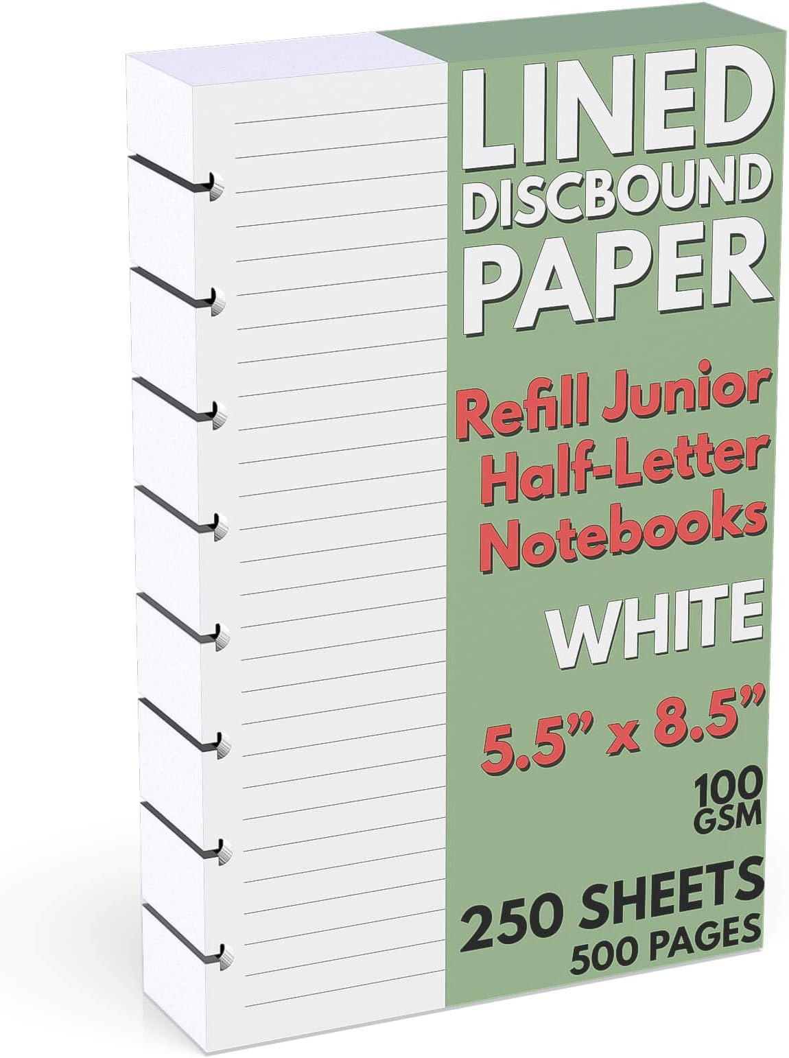 Amazon.com : Staples Premium Arc Notebook System Refill Paper, 8.5-inch ...