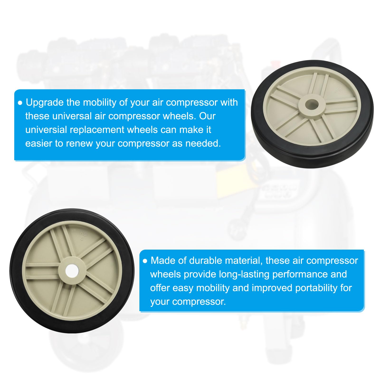 PATIKIL 8″ Air Compressor Wheel, Universal Air Compressor Wheel ...