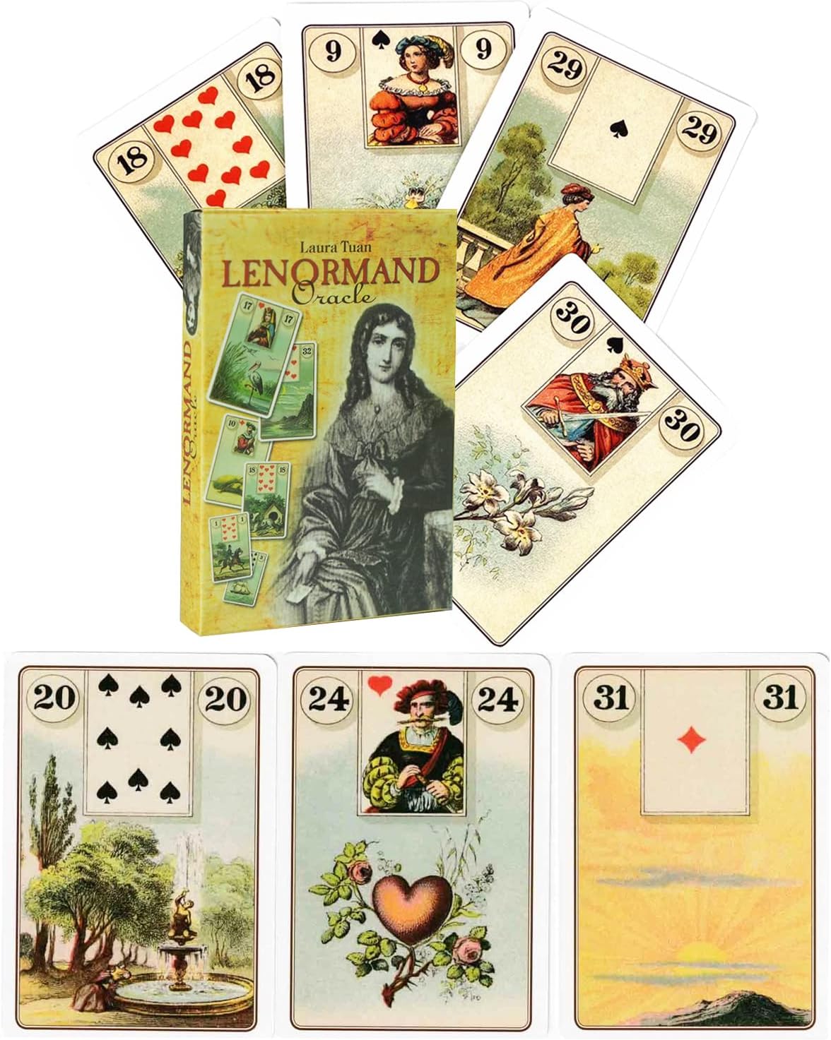 Amazon.com: Laura Tuan Lenormand Oracle, 36 Card Deck, Oracle Cards Kit ...