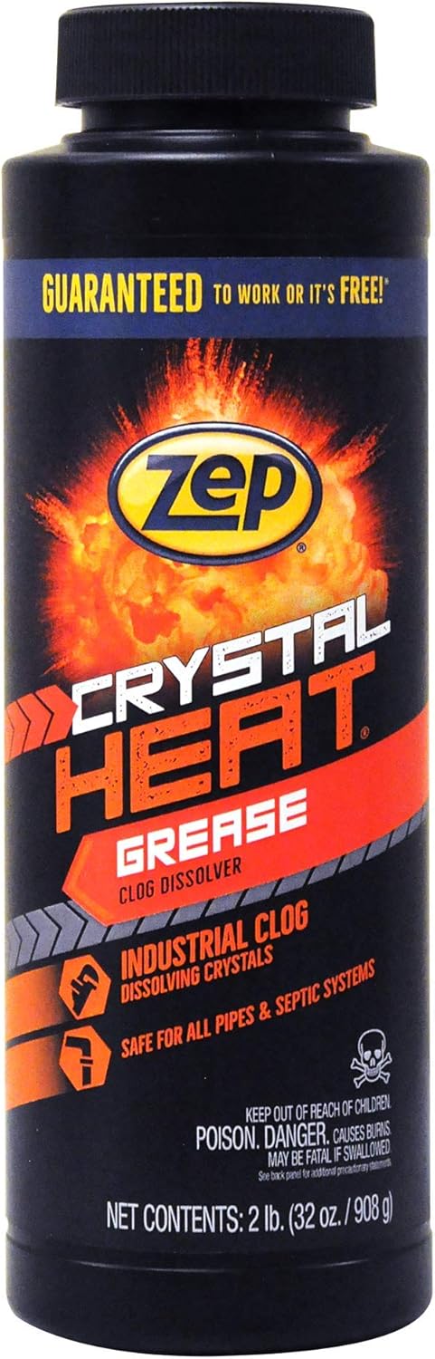 Amazon.com: Zep Crystal Heat Drain Opener 32 Ounce - ZUCRY2 - Dissolves ...