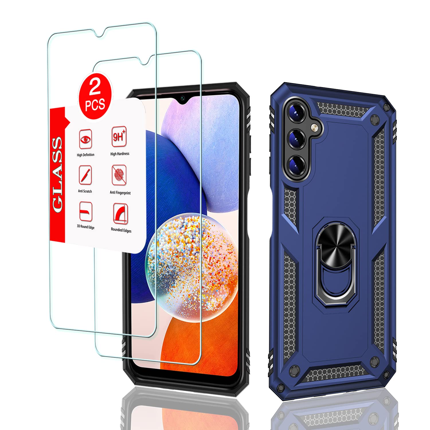 Amazon.com: Anvzle for Samsung Galaxy A14 5g Case with [2 Pack] Screen ...