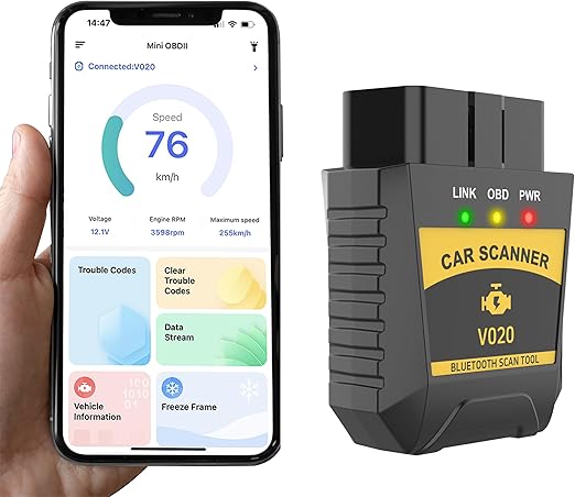 Amazon.com: OBD2 Scanner Reader Bluetooth Wireless Auto Diagnostic Scan ...