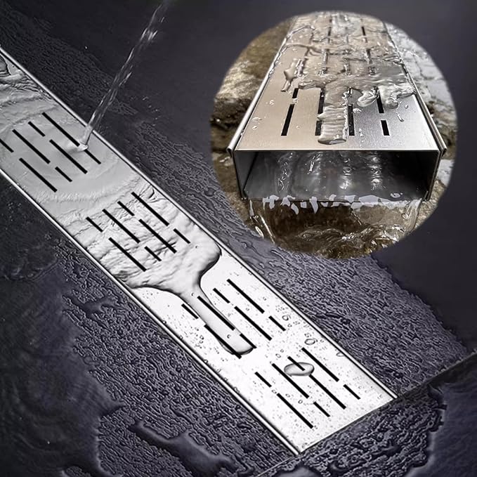 Stainless Steel Ultra Narrow U Channel Gutters for Patio Drainage Sewer ...