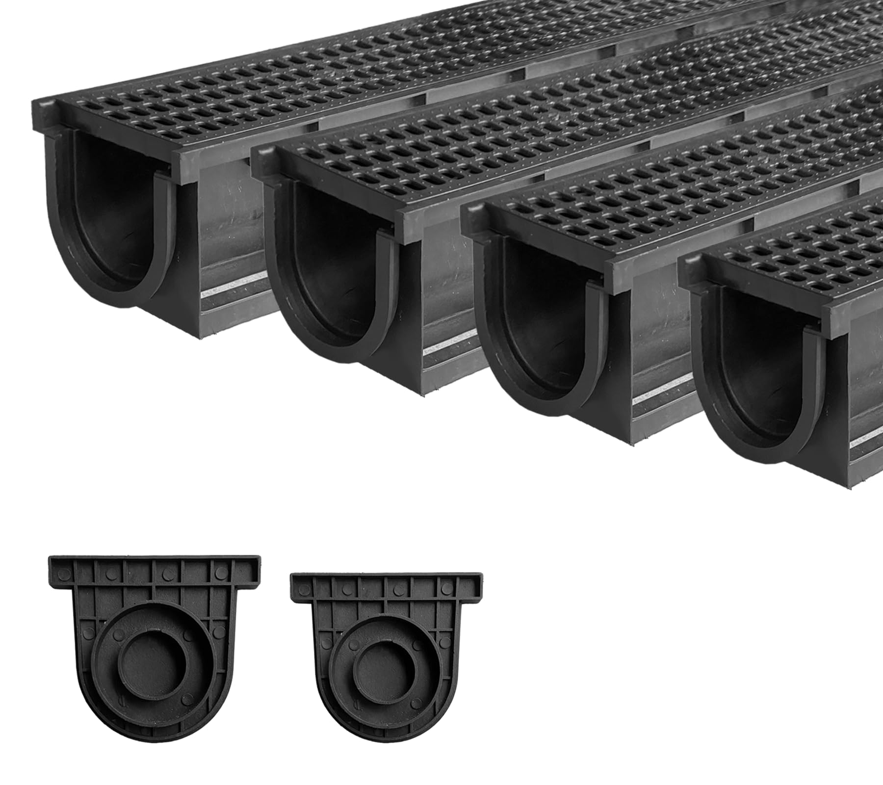 Snapklik.com : Natotela Deep Profile HDPE Trench Drain-39.4Lx6.1Wx5.5H ...