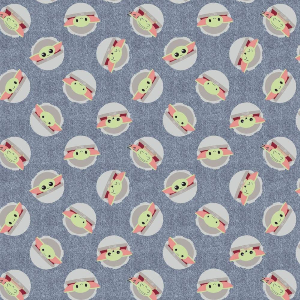 Amazon.com: Baby Yoda Fabric, by The Yard, Star Wars The Mandalorian II ...