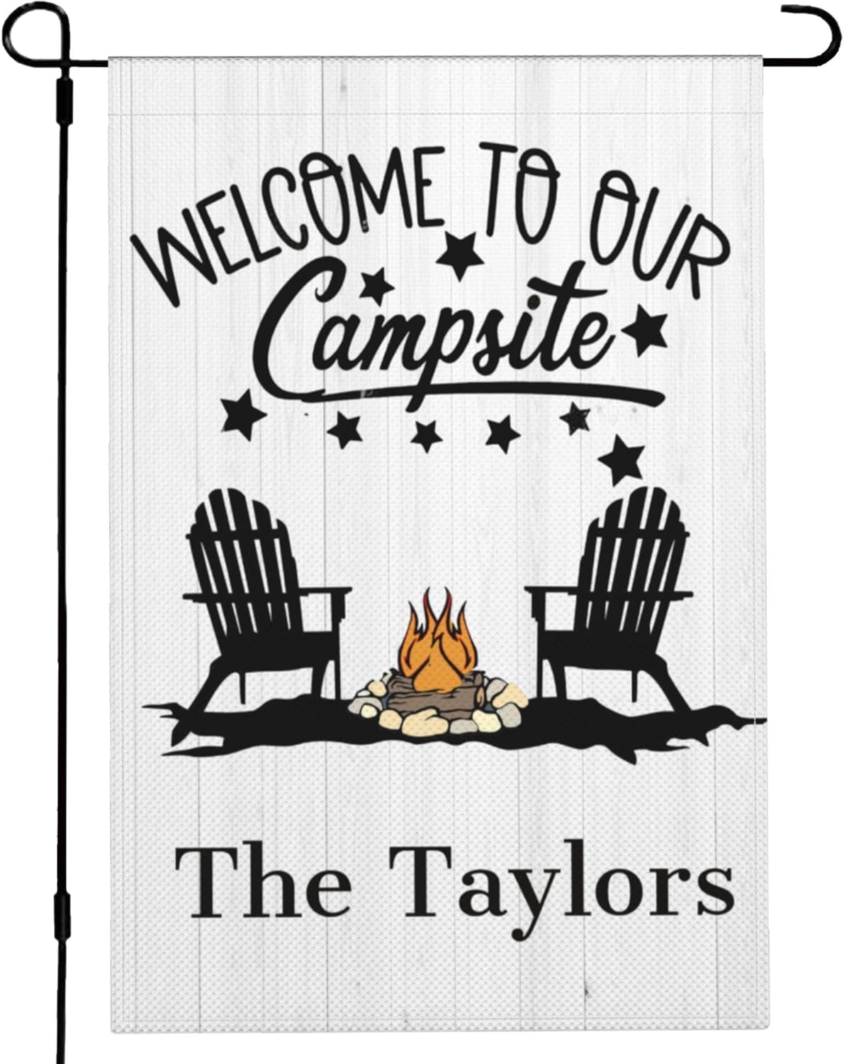 Amazon.com : Personalized Camping Flags for Campers, Burlap Welcome to ...