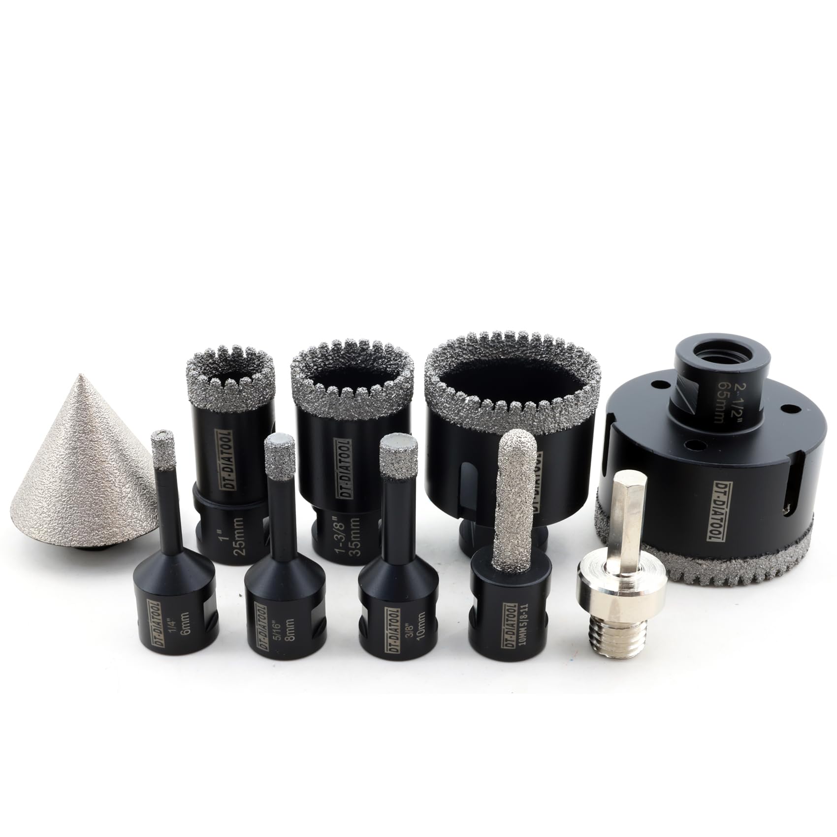 Snapklik.com : Diamond Core Drill Bits Set - 6/8/10/25/35/50/65mm Tile ...