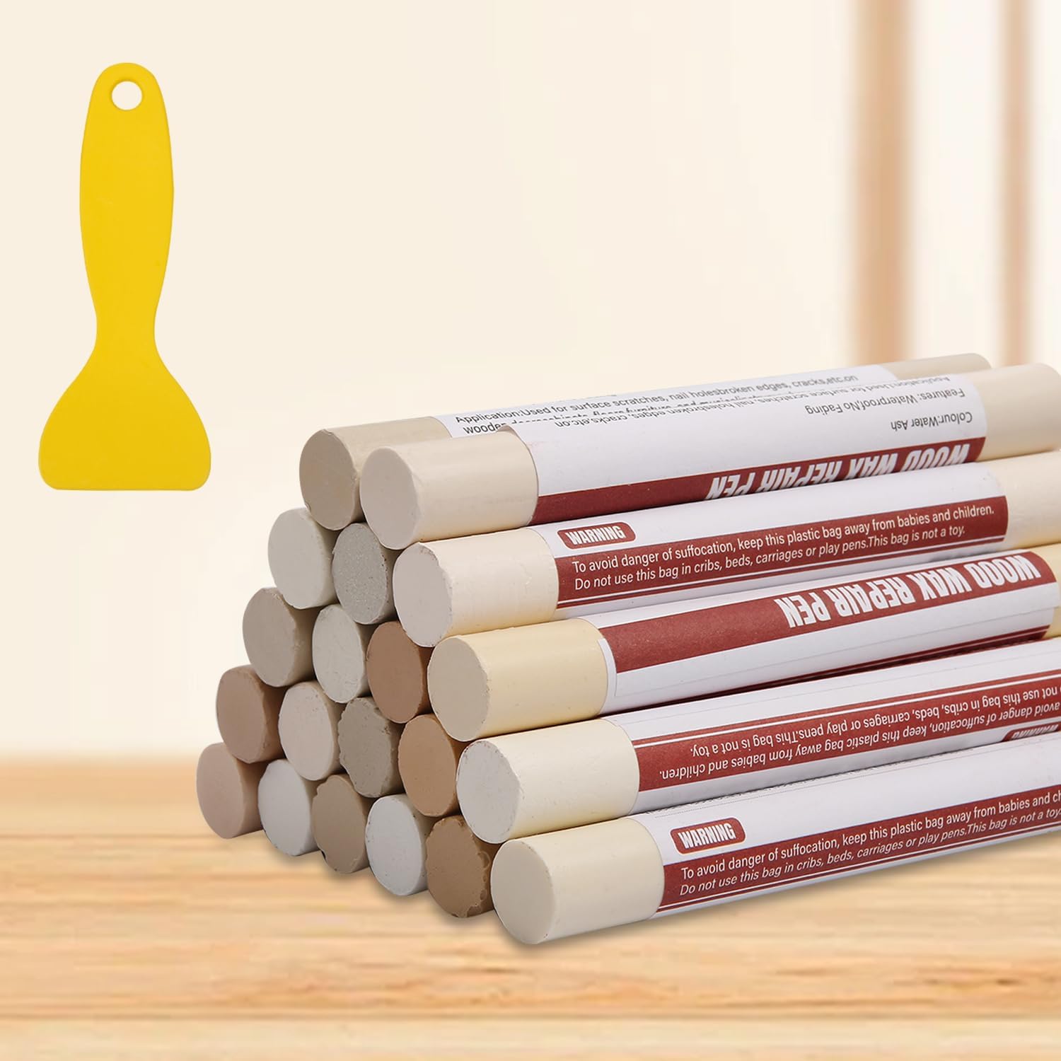 YIEMI Wood Filler Sticks,20 Colors Wood Repair Wax Crayons,Wood ...