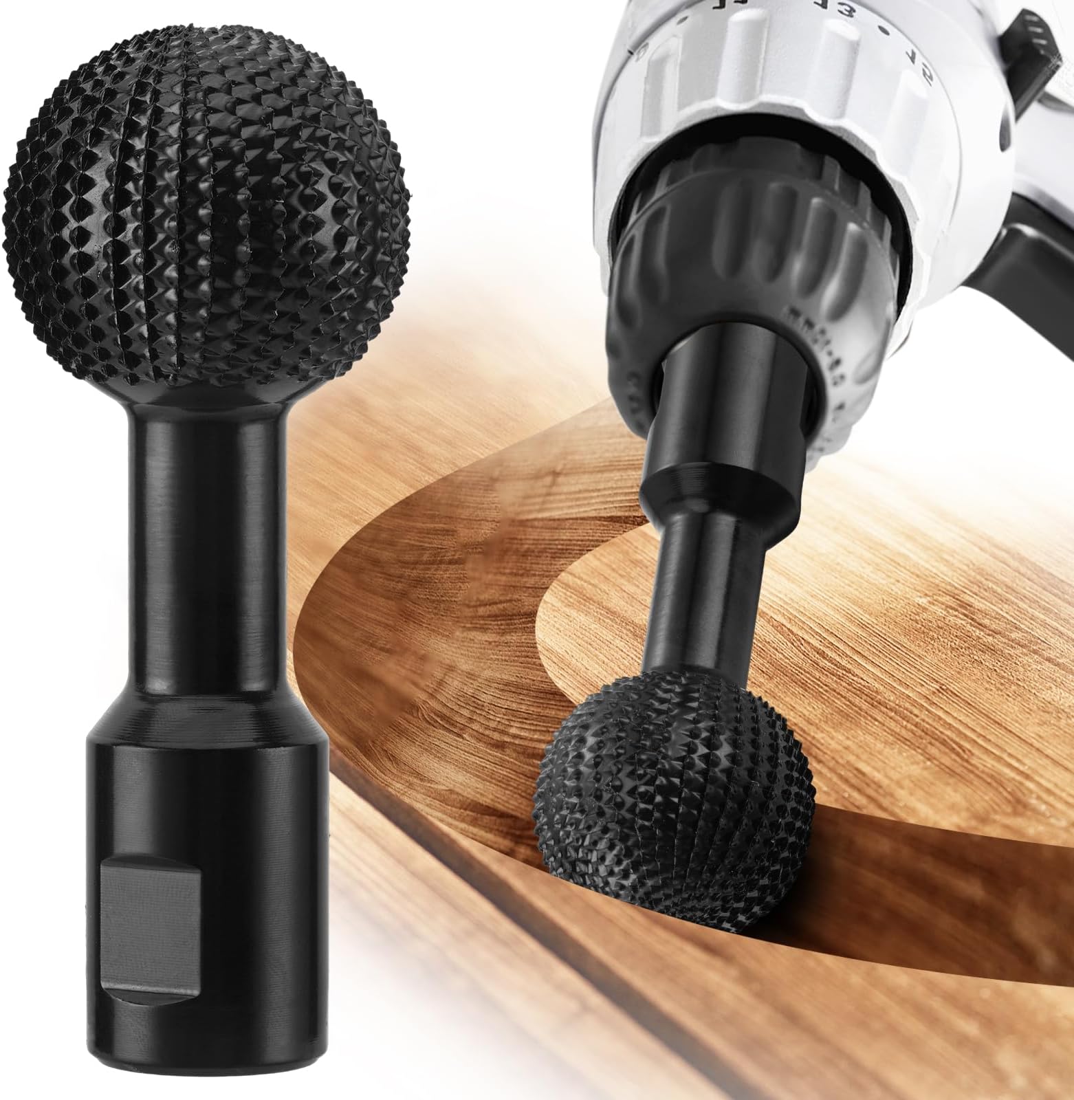 BLEKOO 2Pcs Sphere Rotary Burr with 5/8-11 Threads, Angle Grinder ...