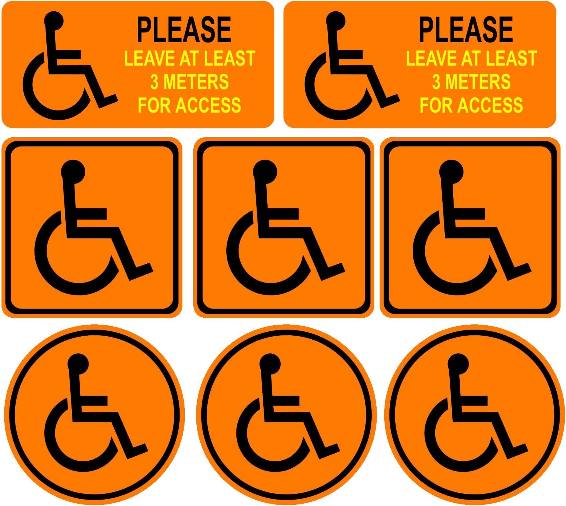 Amazon.com: GamesMonkey® - Disabled Stickers Kit - Handicap accessible ...