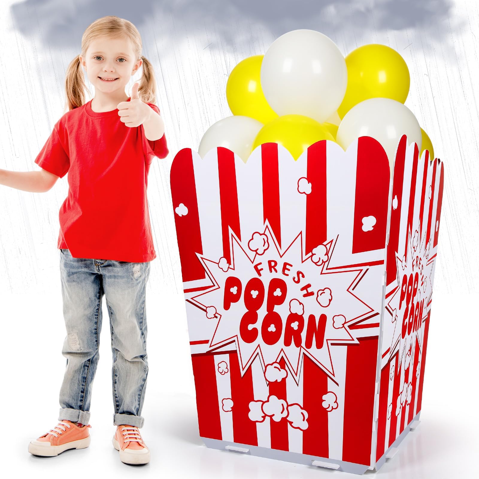 Amazon.com: Vesici Giant Outdoor Popcorn Box with Balloons Waterproof ...