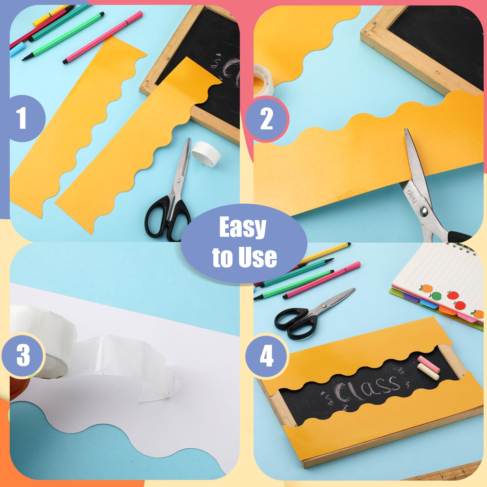 Snapklik.com : 120 Feet Colorful Classroom Bulletin Board Borders ...