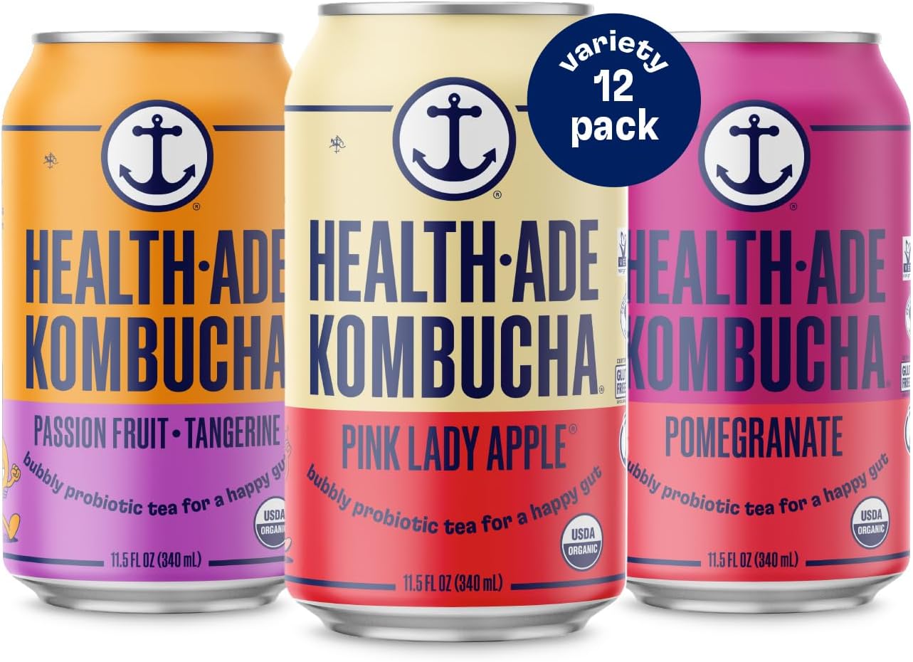 Amazon.com: Health-Ade Organic Kombucha Tea, Fruity Favorites Variety ...