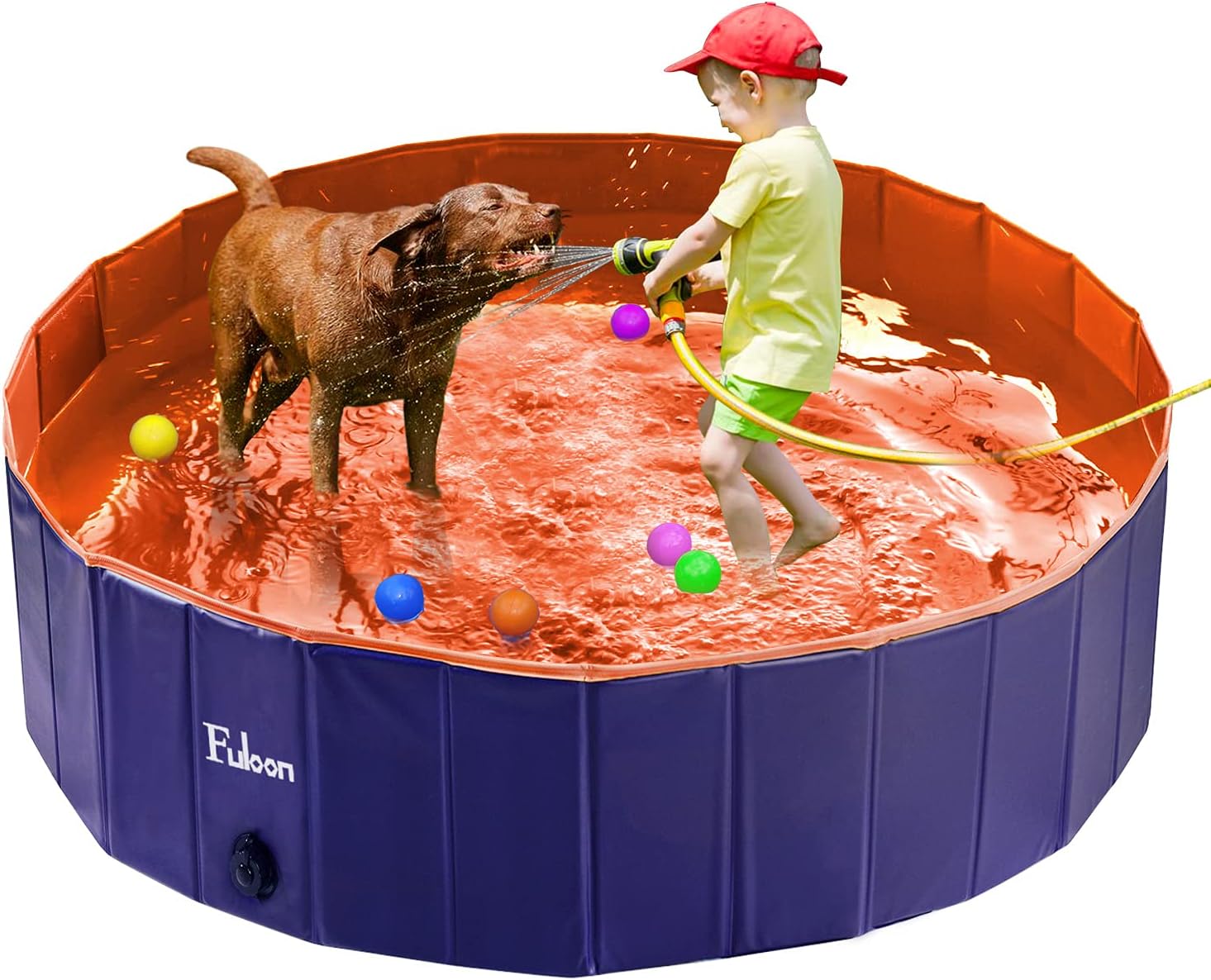 Amazon.com: Fuloon PVC Pet Swimming Pool Portable Foldable Pool Dogs ...