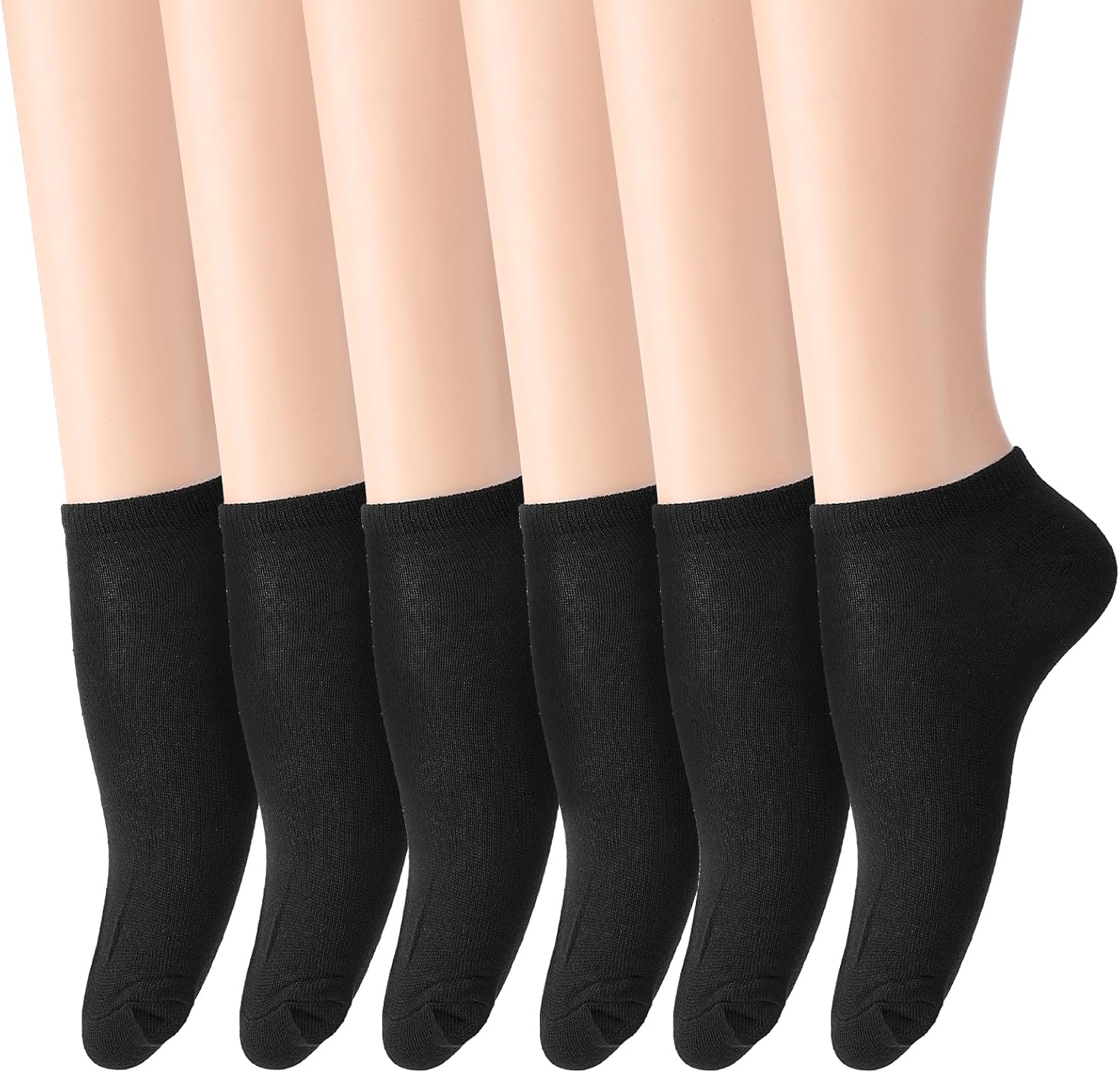 Amazon.com: DIVINA VITAE 6 Pairs Trainer Socks Womens 7-10 Black Socks ...