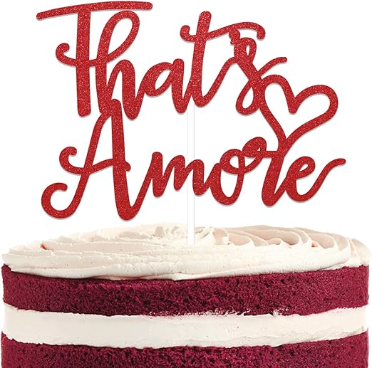 Amazon.com: That's Amore Cake Topper - Italian Bachelorette Bridal ...
