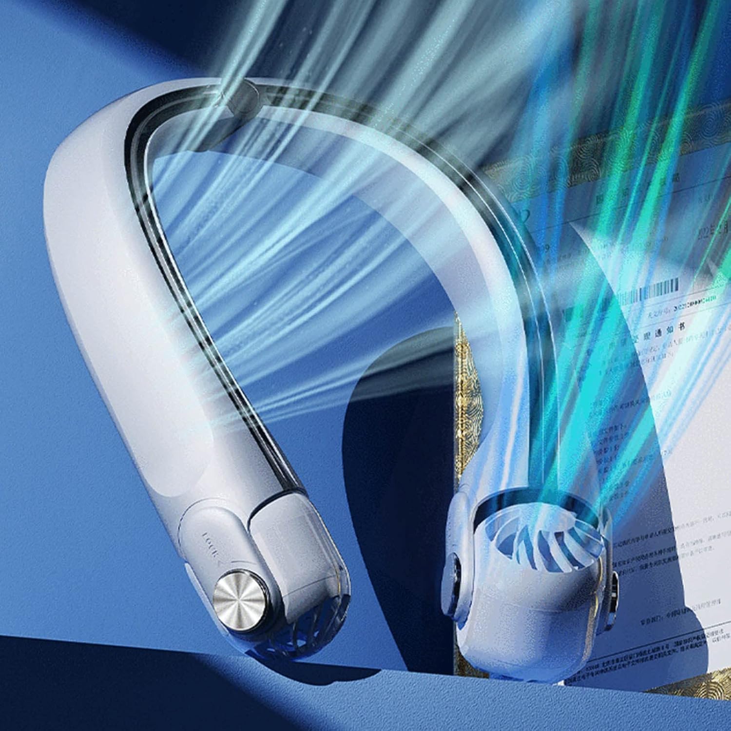 Amazon.com: USB Portable Neck Fan, Cold Fan Handheld Rechargeable Mute ...