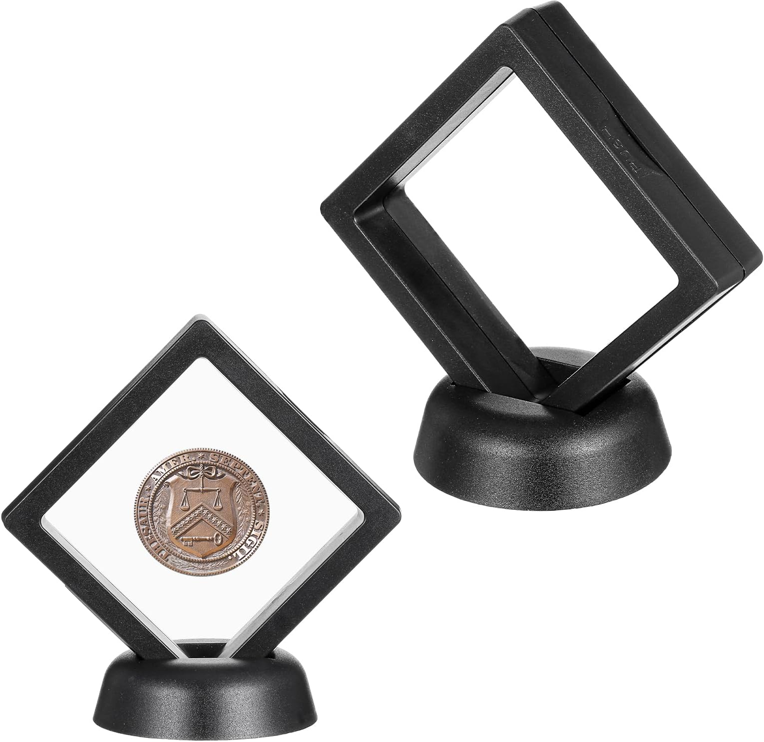 Amazon.com: YUXIANLB Challenge Coin Holder Display, 2Pack Pretty 3D Floating Frame with Stand ...