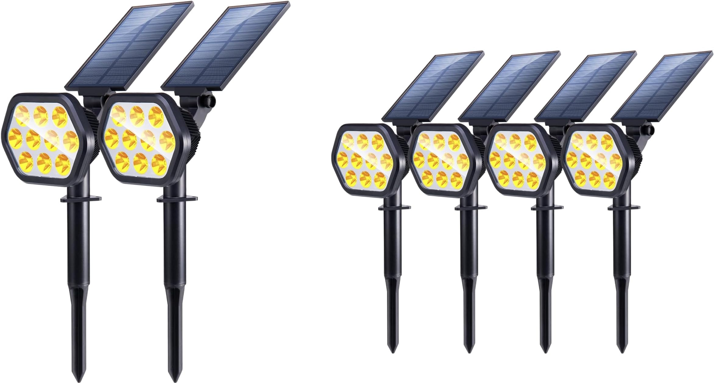 Nekteck Solar Lights, 2-in-1 Solar Spot Lights Outdoor, Waterproof ...