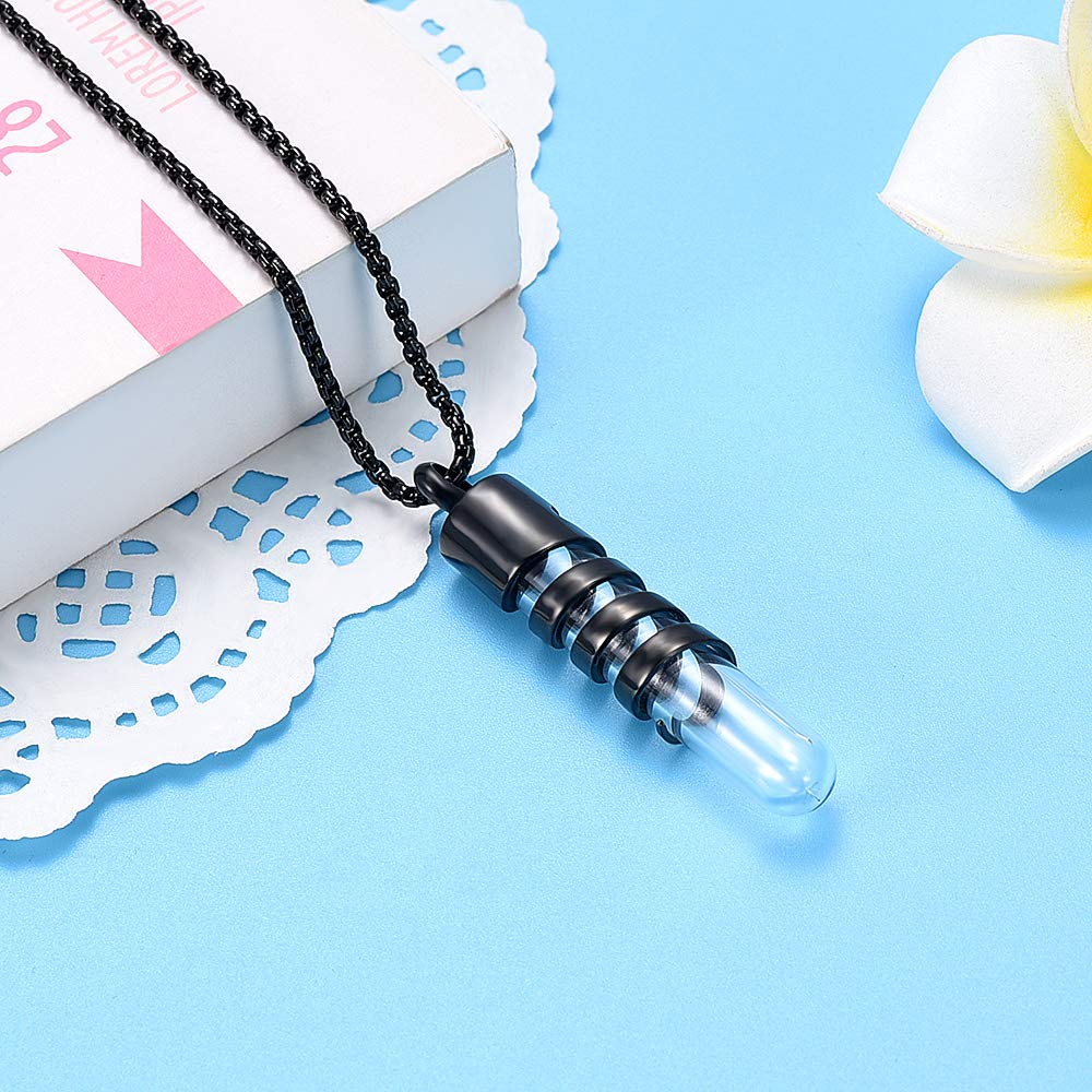 Snapklik.com : Clear Glass Tube Cremation Urn Jewelry Ashes Holder ...