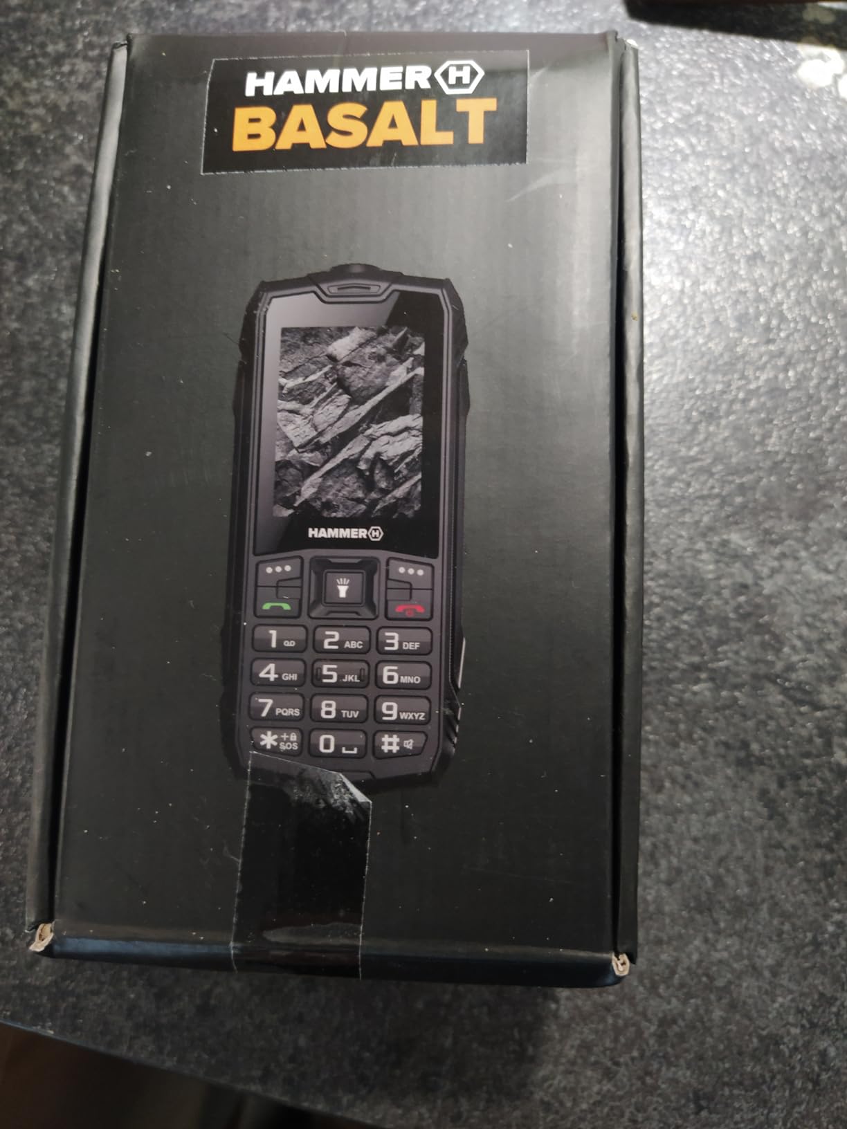 Hammer H Basalt Outdoor Handy ohne Vertrag, 2.4 Zoll Farbdisplay, Robust, Mega Batterie 1800 mAh ...