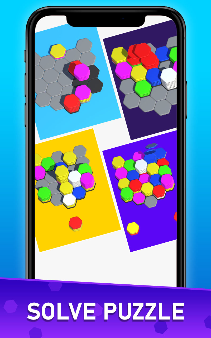 Sort Hexa Blocks: Merge Hexa Puzzle Color Matching Game:Amazon.com ...