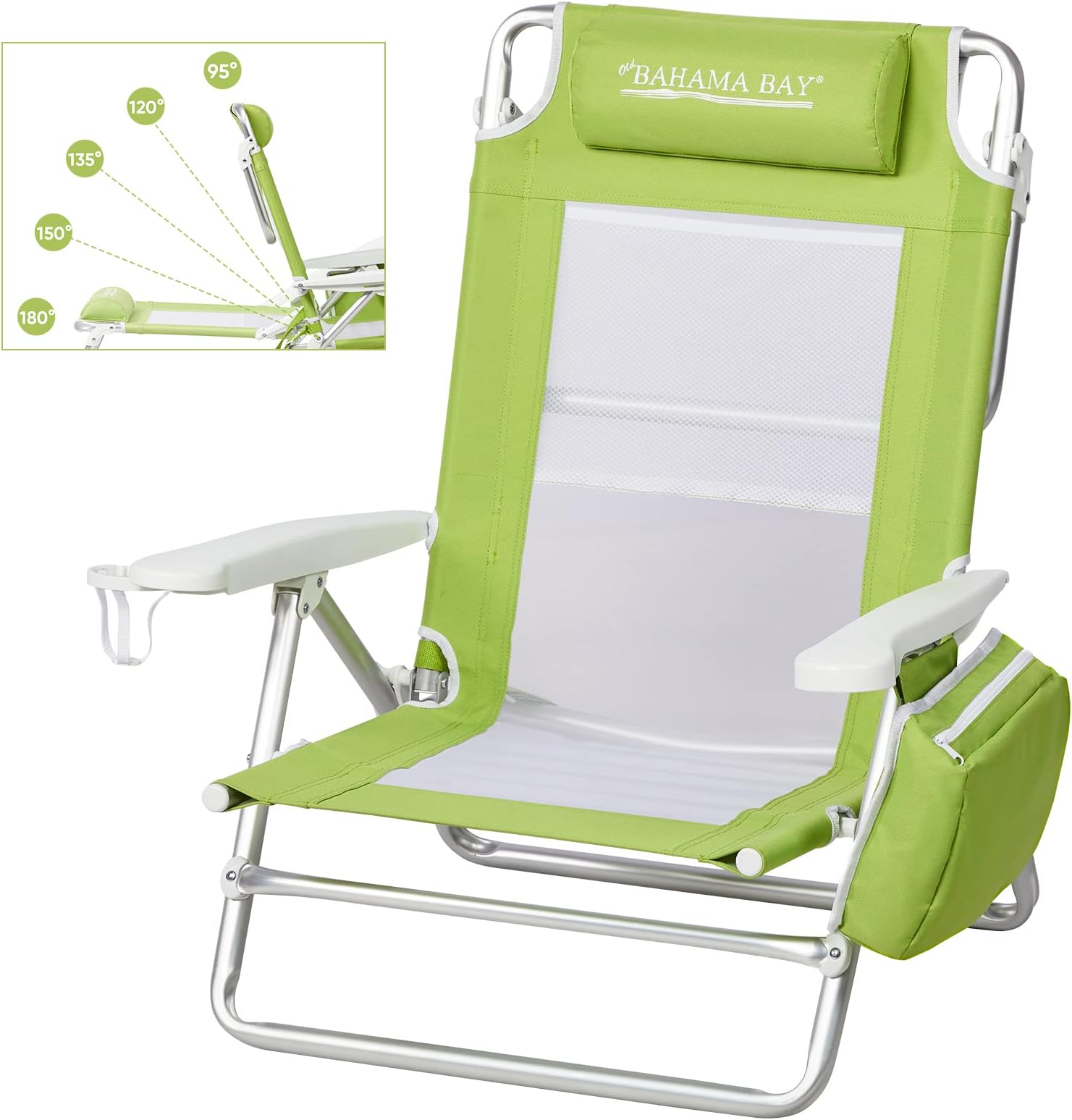 Amazon.com : Bliss Hammocks BBC-353-BF Collapsible Beach Chair W/Cup ...