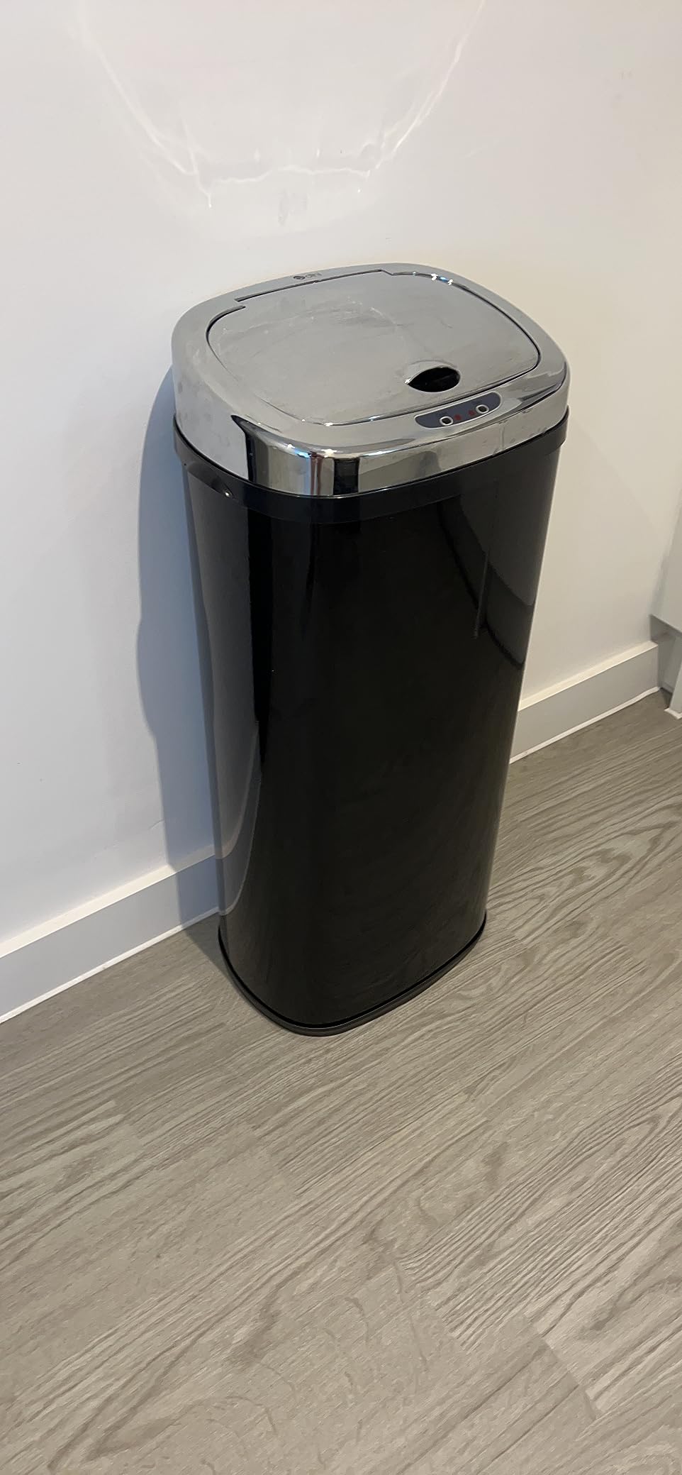 Dihl 50L Stainless Steel Rectangle Automatic Kitchen Sensor Bin - Black ...