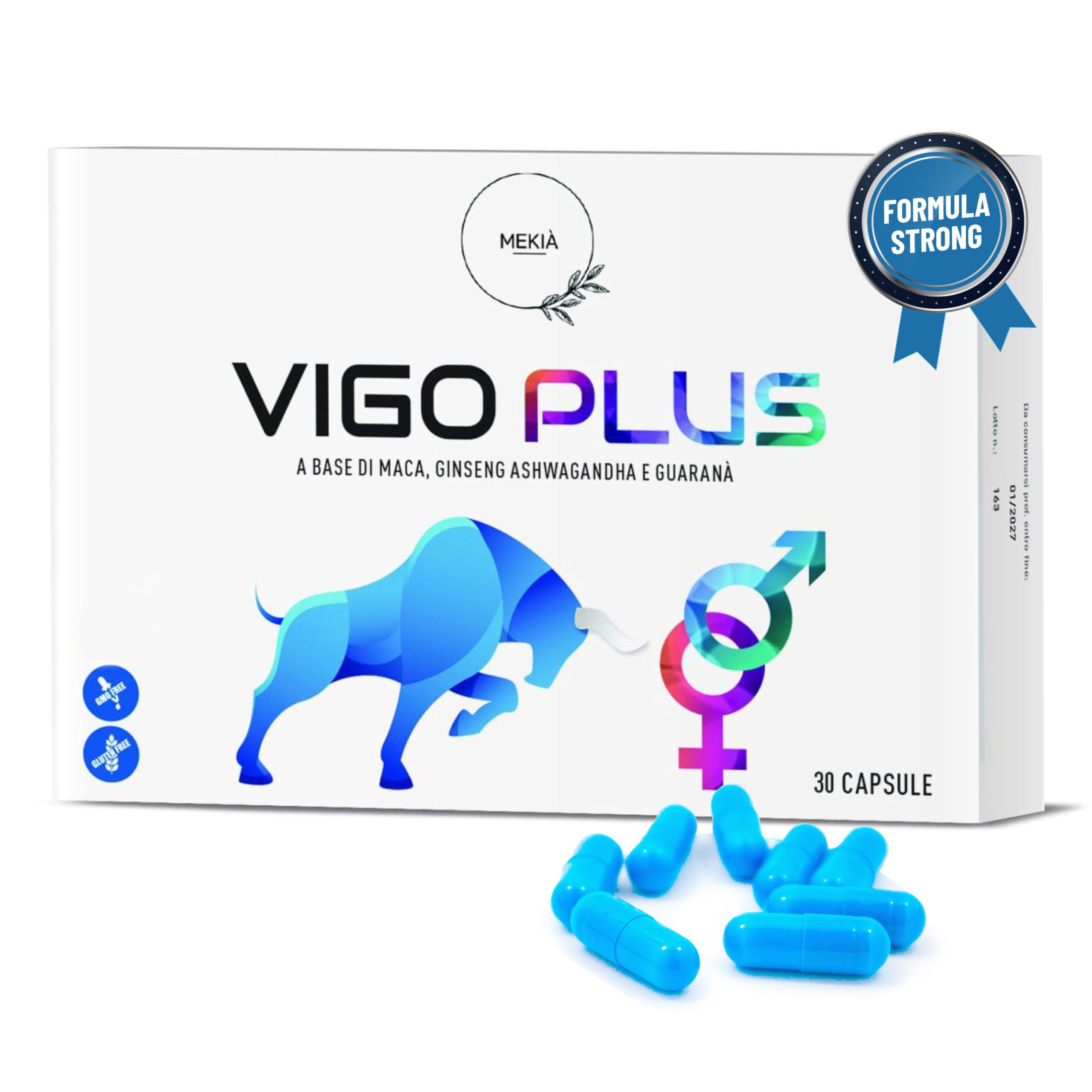 Mekià®Vigo Plus 30 Capsule per il Vigore Maschile con L-Arginina ...