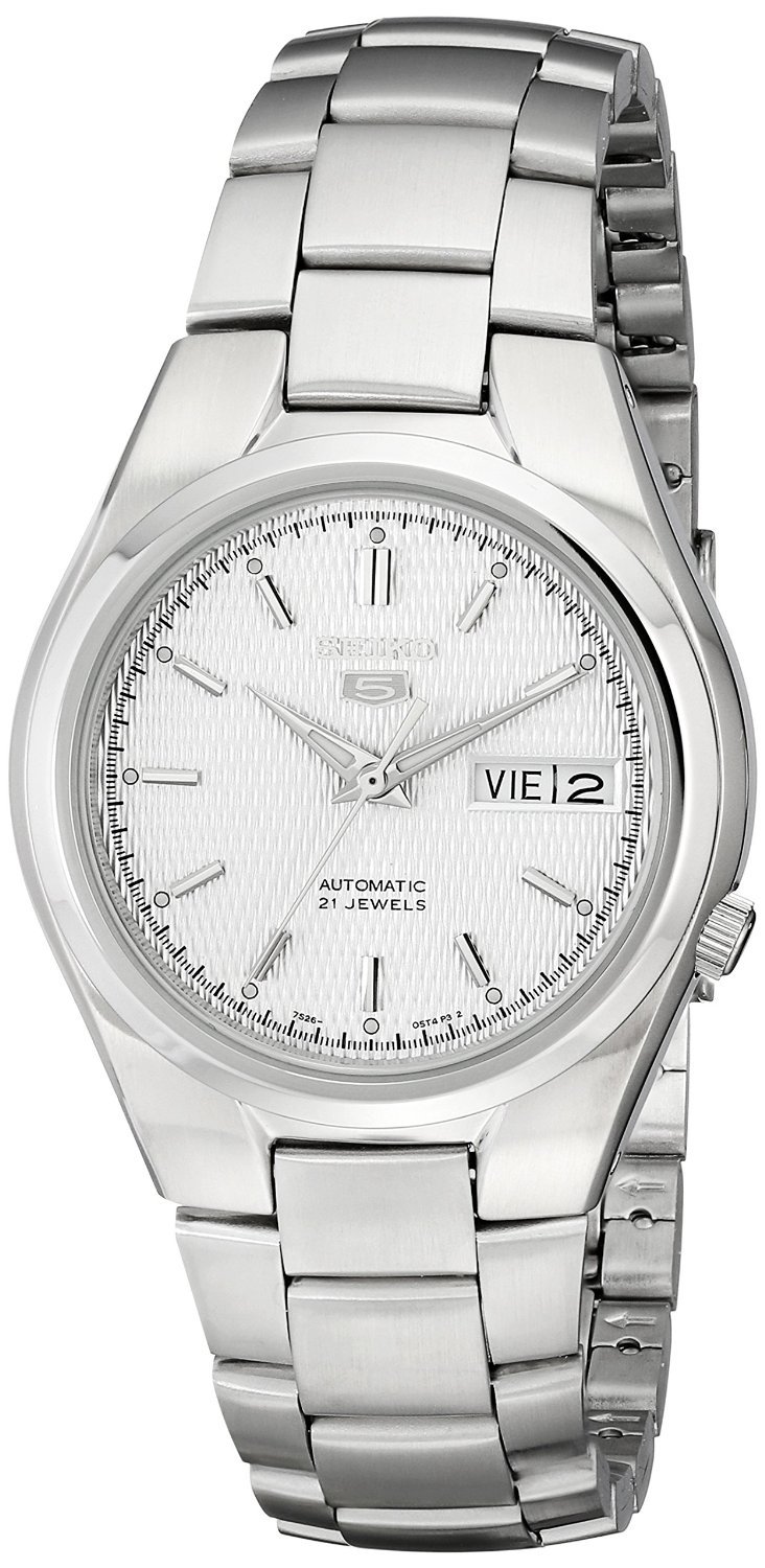 Amazon.com: Men's SNK601 Seiko 5 Automatic Silver Dial Stainless Steel ...