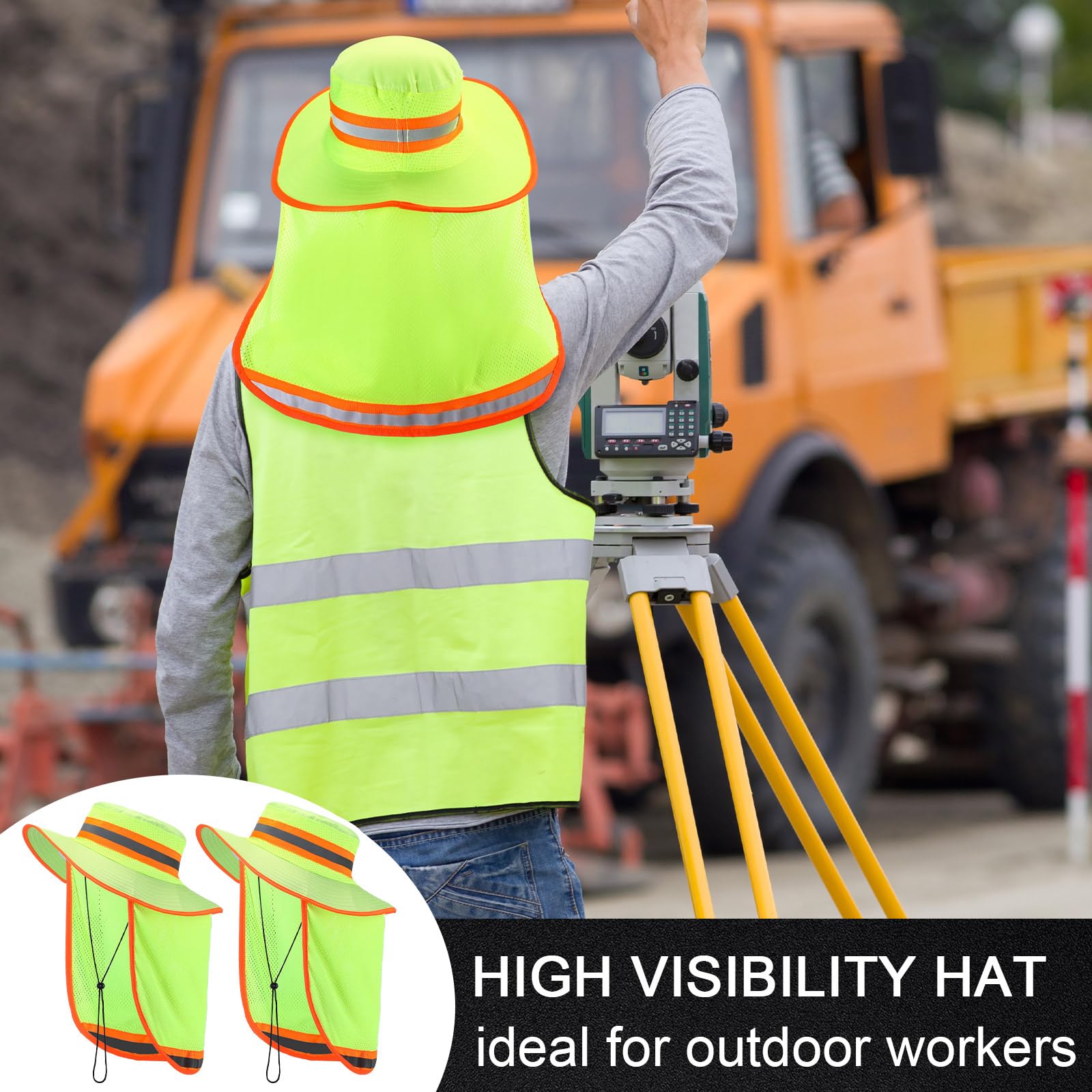 Jexine 15 Packs Hi Visibility Reflective Bucket Cap, Adjustable Boonie ...