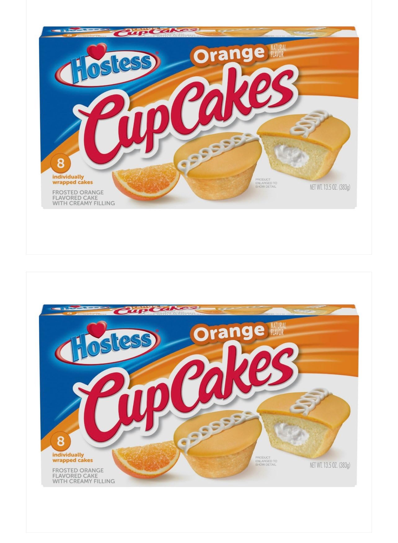 Amazon.com: HOSTESS ORANGE CUPCAKES PACK OF 2 (16 TOTAL CUPCAKES ...