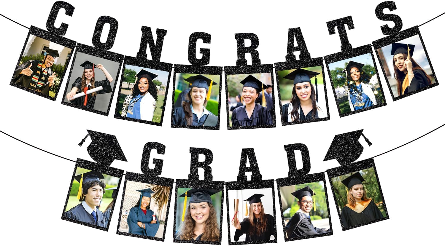 Amazon.com: No DIY Graduation Photo Banner, Graduation Picture Banner ...