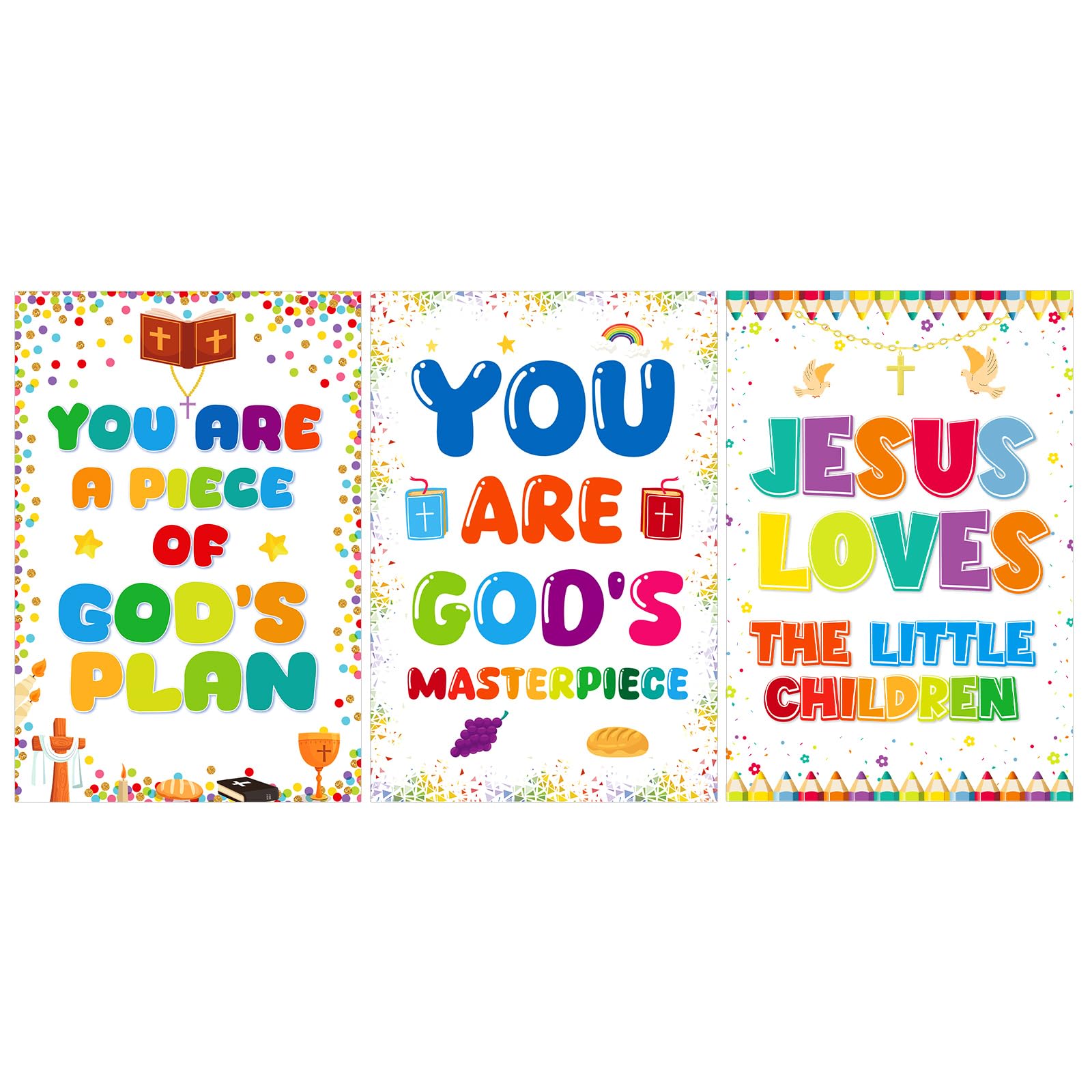 Snapklik.com : Bible Verse Posters For Classroom - 3PCS 165x115 ...