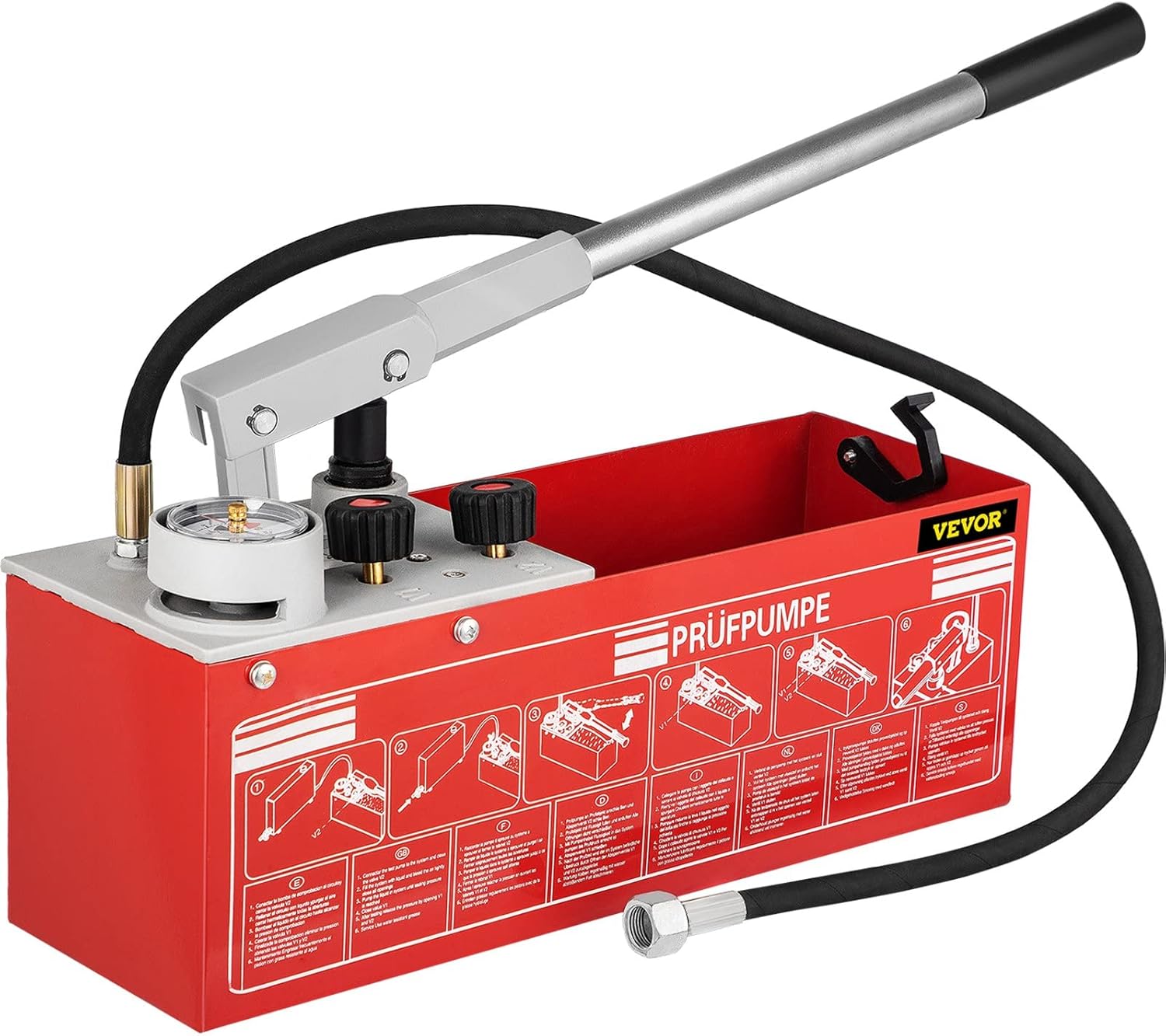 Bomba De Prueba De Presión Hidrostática 60 Bar / 860 Psi tanque de 3.2 galones, kit hidráulico ...