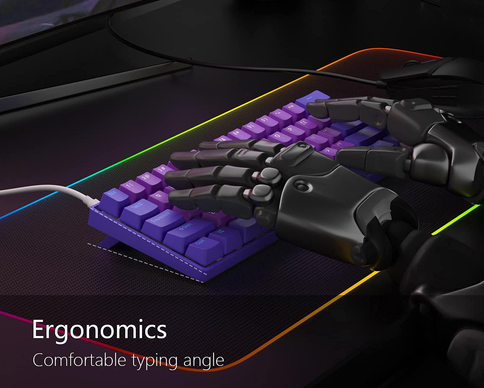 Buy 61 Mini Mechanical Keyboard,BOYI Mini RGB PBT Keycap Cherry MX ...