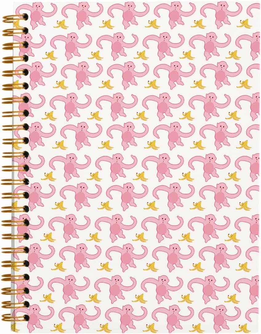 Amazon.com : QUICQOD Monkey Funny Pink Notebook Journals,Cute Notebook ...