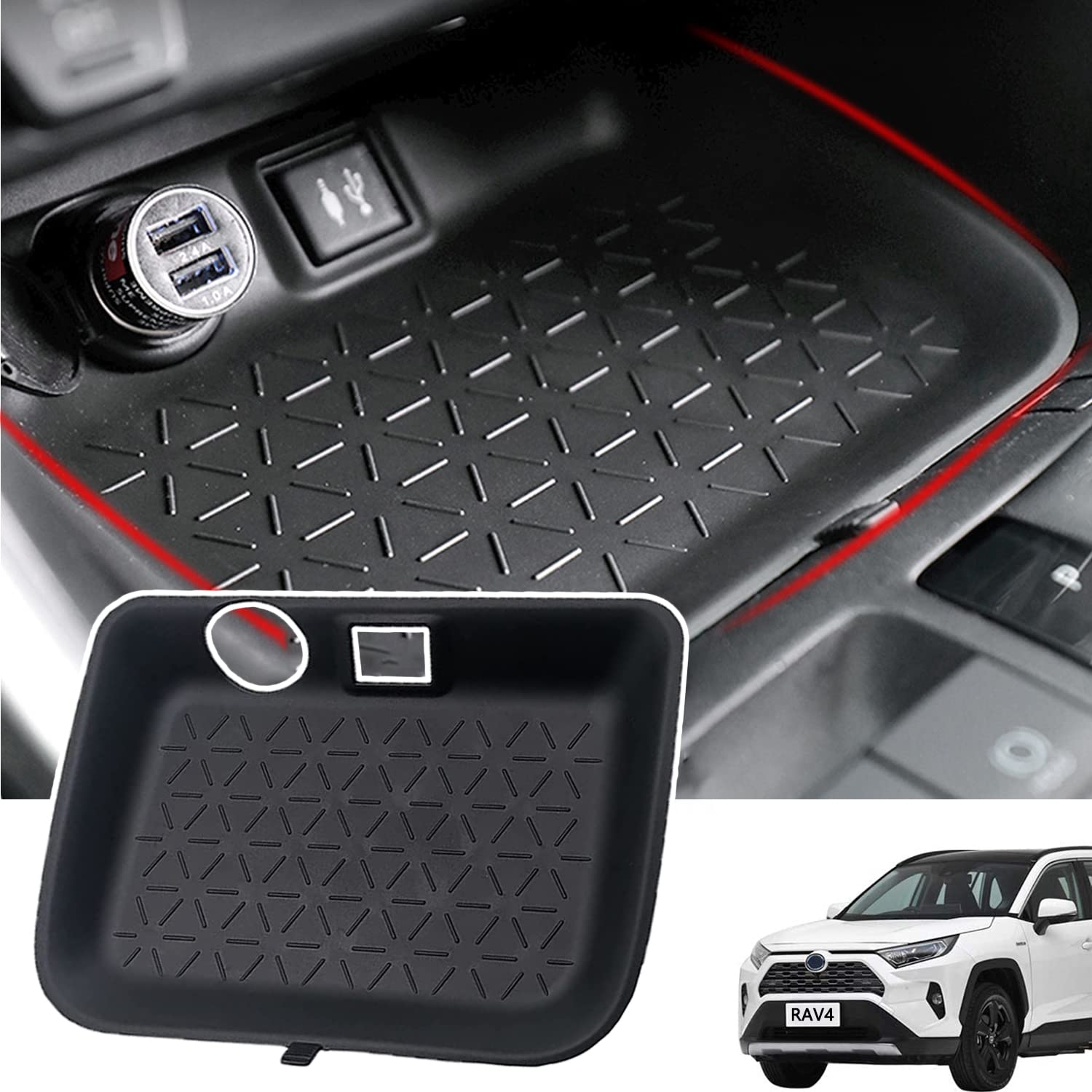 Amazon.com: for RAV4 Center Console Organizer Tray Compatible with ...