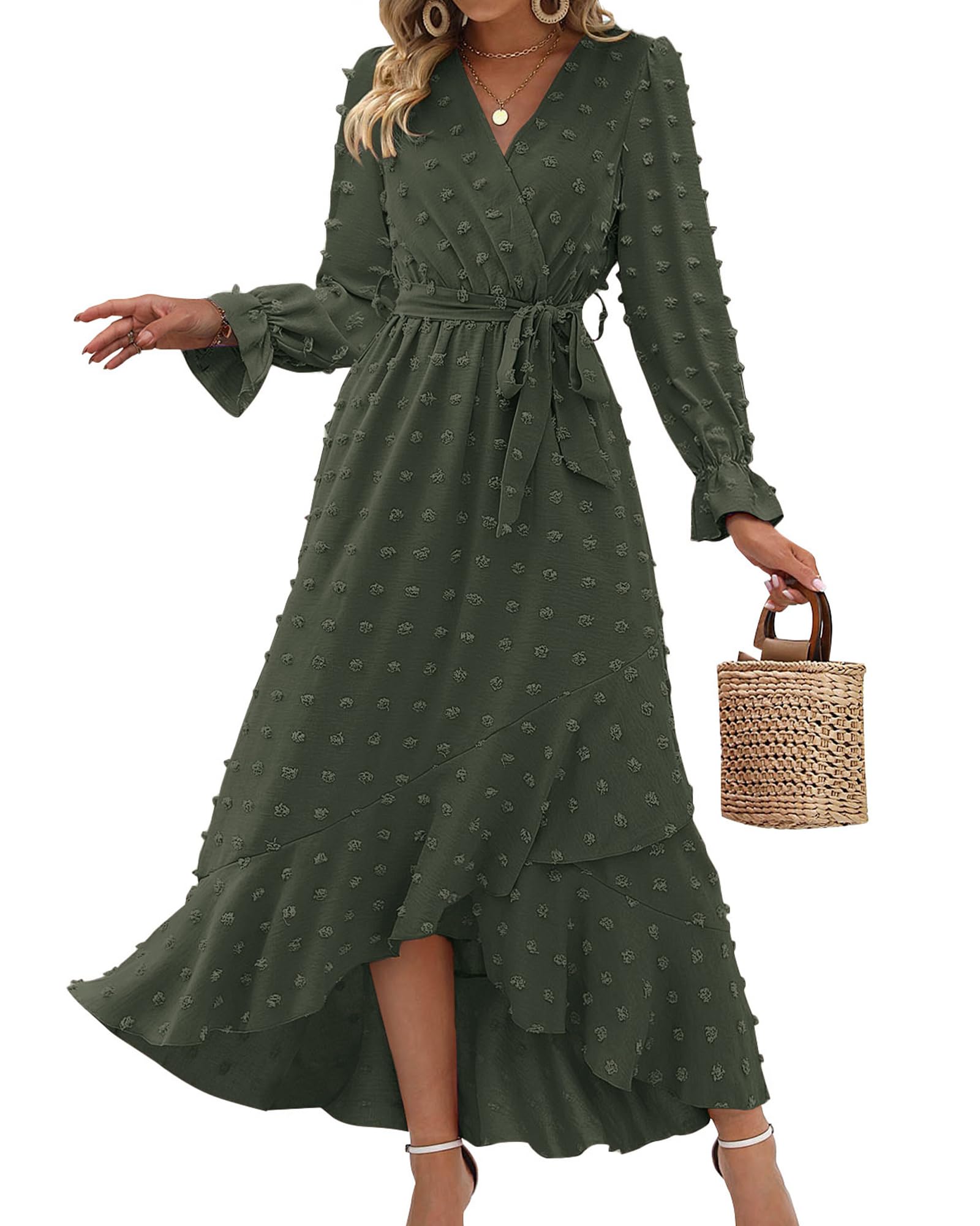 Amazon.com: BTFBM Womens Boho Cocktail Maxi Dress Fall Fashion 2025 V ...