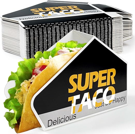 Amazon.com: Disposable Taco Holder, Food Grade Cardboard for Taco Bar ...