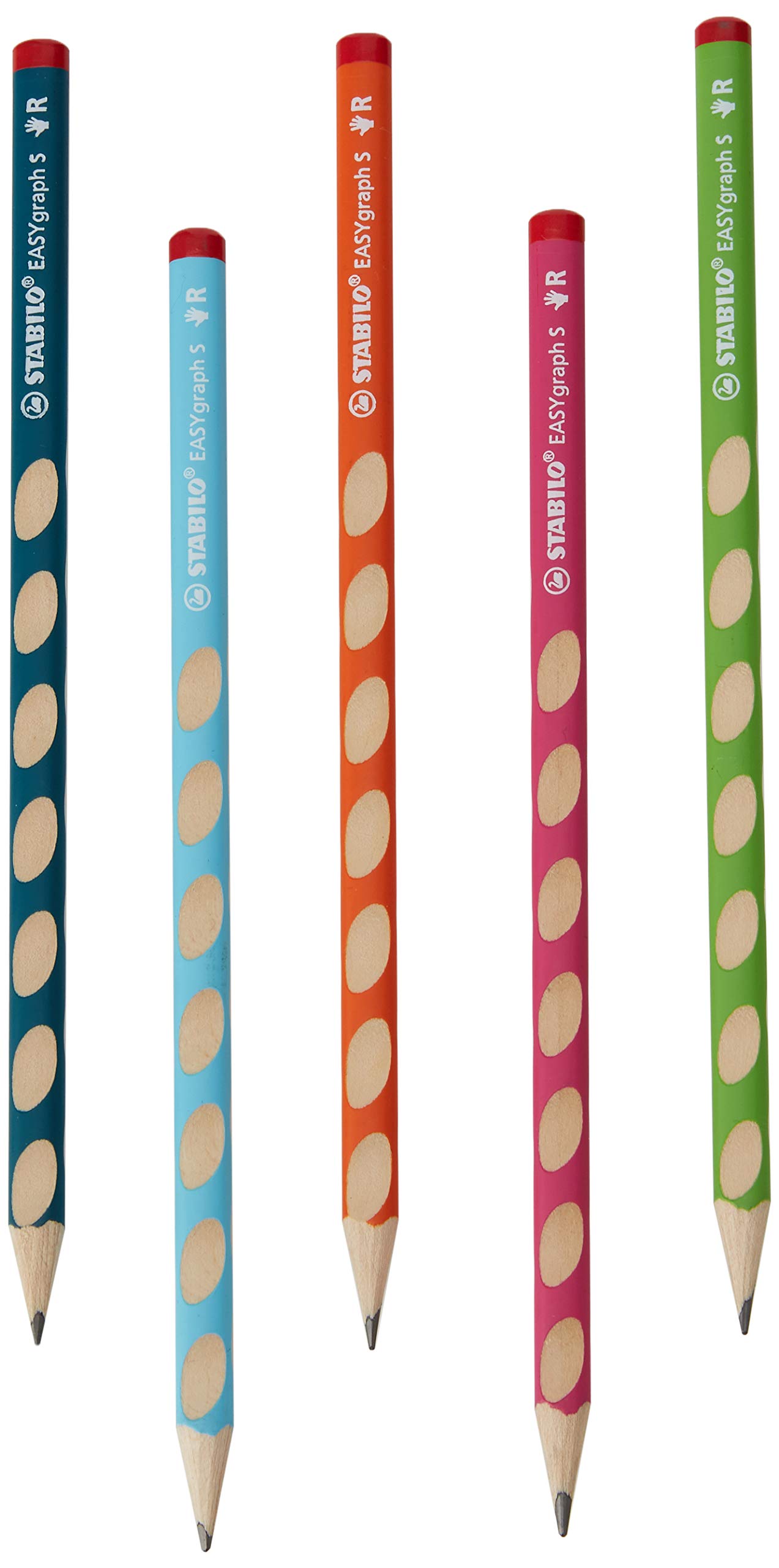 Thin Ergonomic Graphite Pencil - STABILO EASYgraph S - 8 x Left-Handed ...