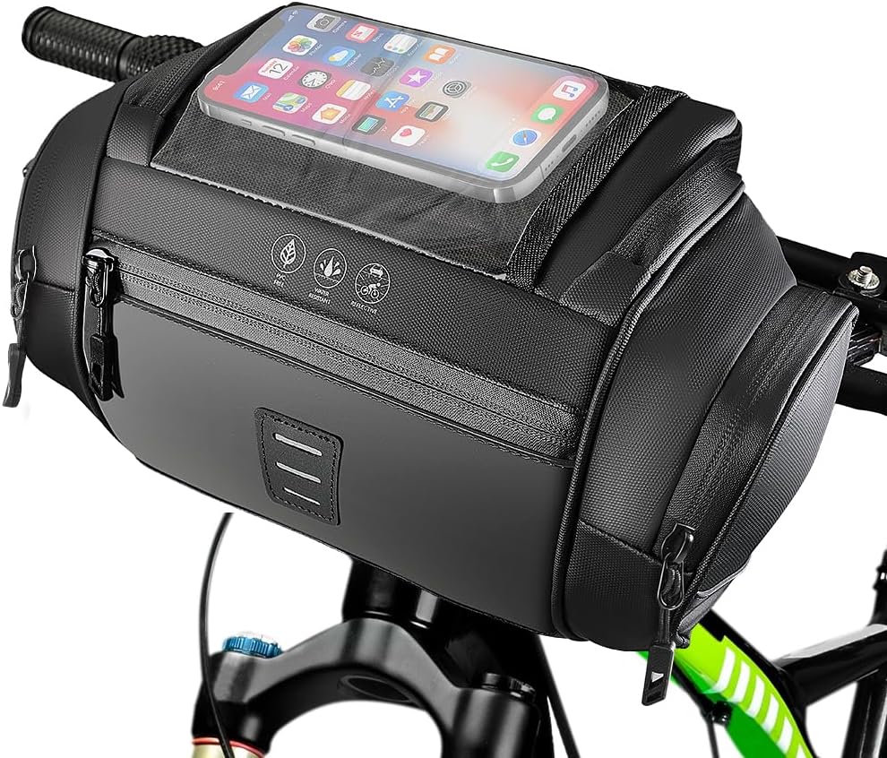 Amazon.com: WOTOW Bike Front Handlebar Bag - Large Reflective Bicycle ...
