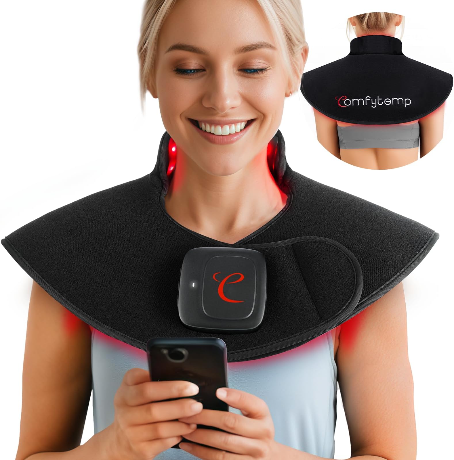 Amazon.com: Comfytemp Cordless Red Light Therapy Pad for Neck Shoulder ...