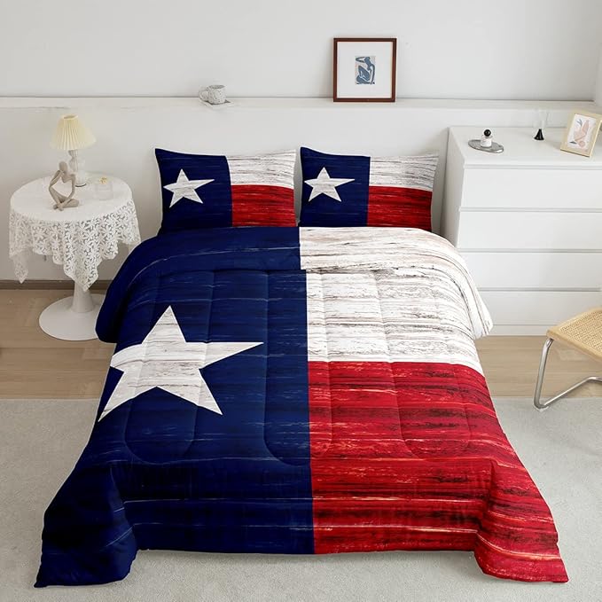 Amazon.com: Erosebridal Western Texas Star Bedding Set Retro Vintage ...