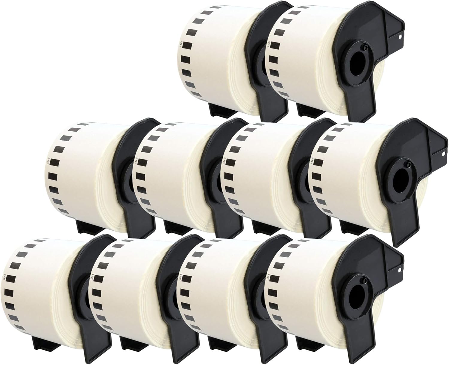 10 x DK-22223 50mm x 30.48m Continuous White Standard Address Labels ...