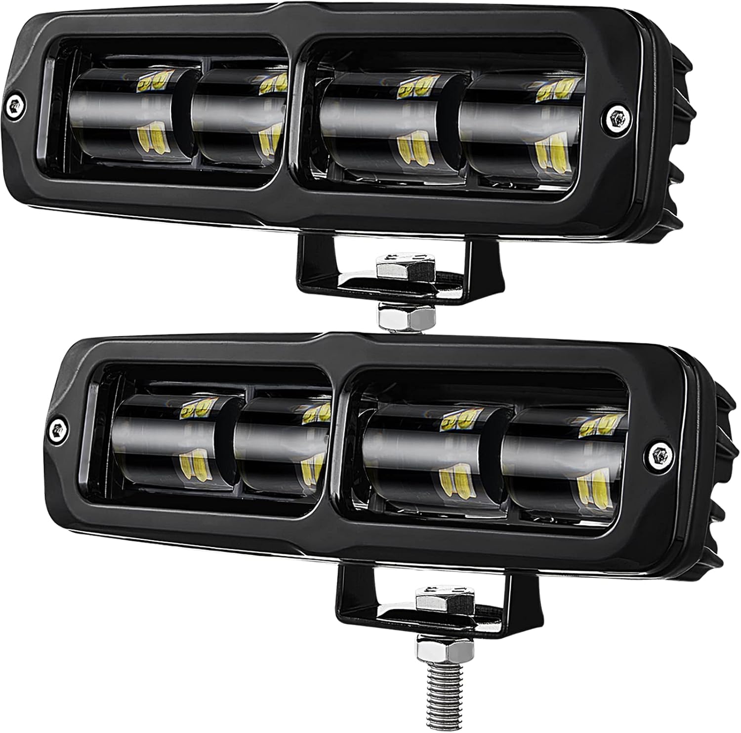 Amazon.com: Adzoon 6 Inch LED Light Bar 2 Pcs Single Row LED Light Bar ...