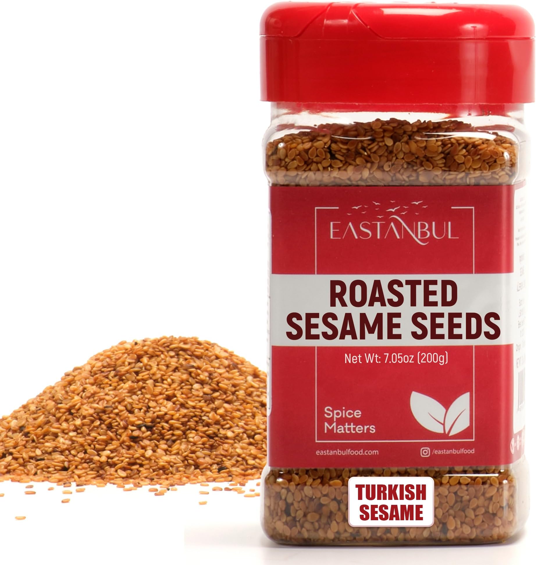 Amazon.com : Eastanbul Toasted Sesame Seeds, 7.05oz, Turkish Roasted ...