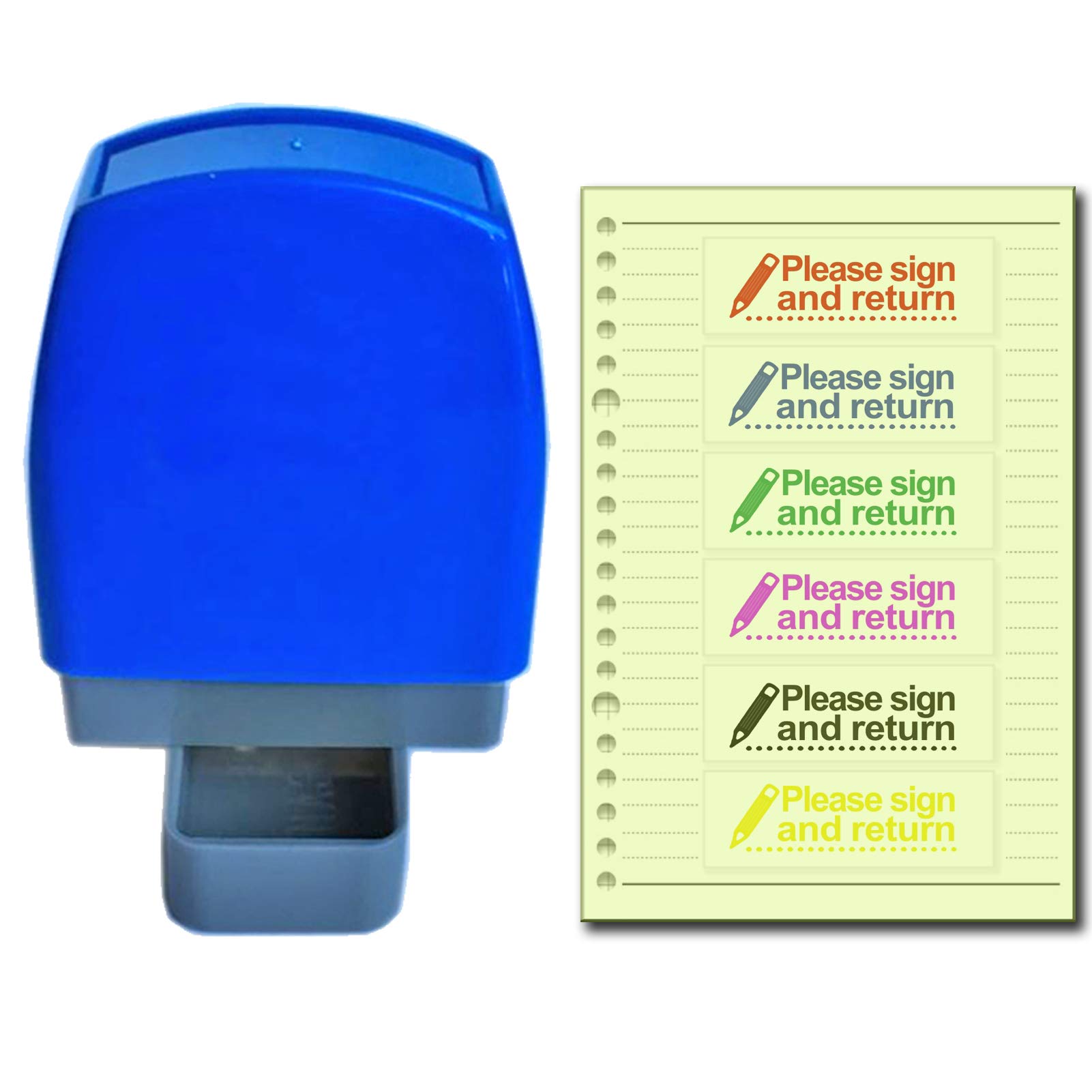 Amazon.com : SSEELL Please Sign and Return Reward Stamp Self Inking for ...