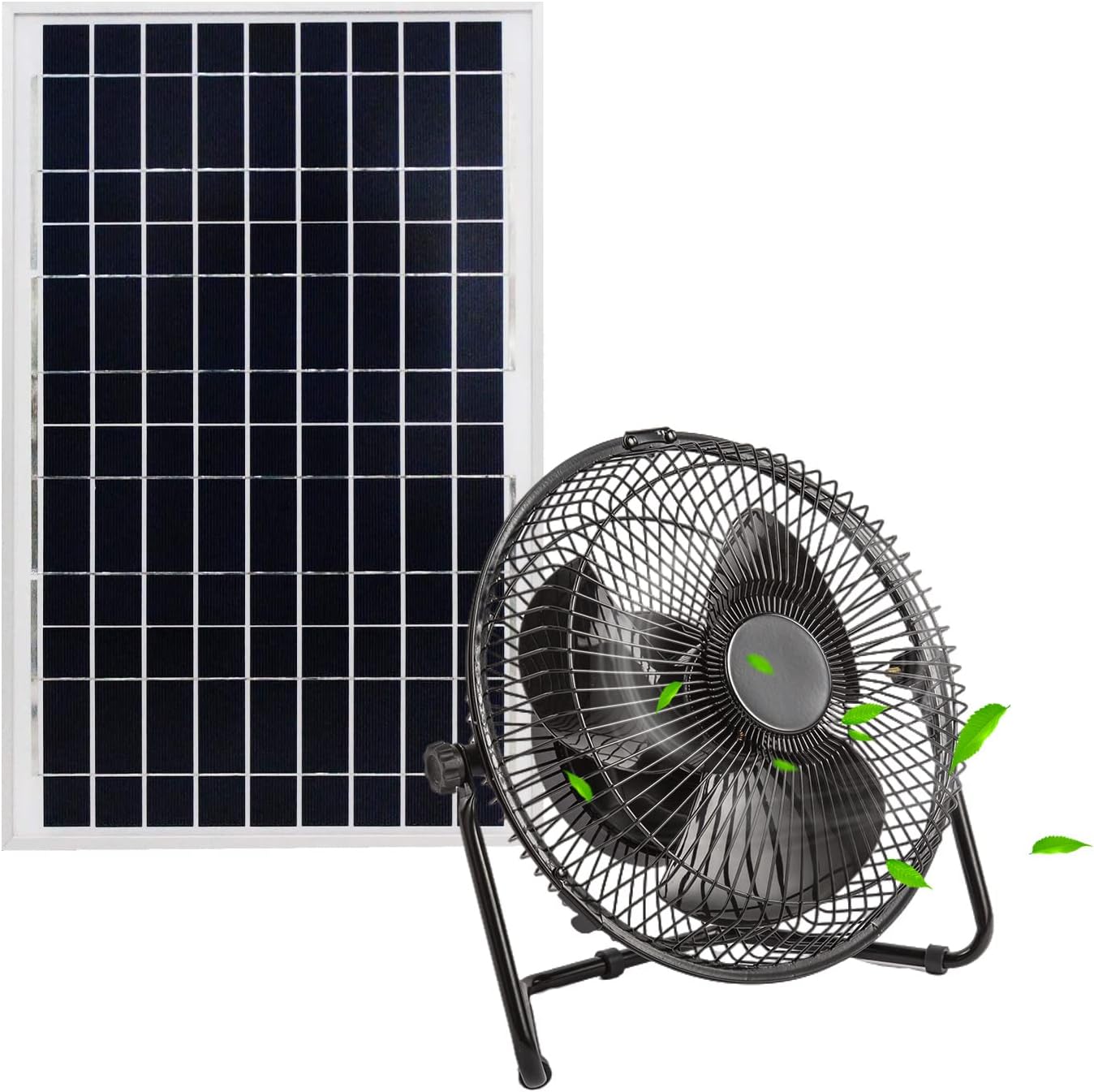 Amazon.com: Femococ Solar Powered Fan 20W 12V Solar Panel Powered Fan ...