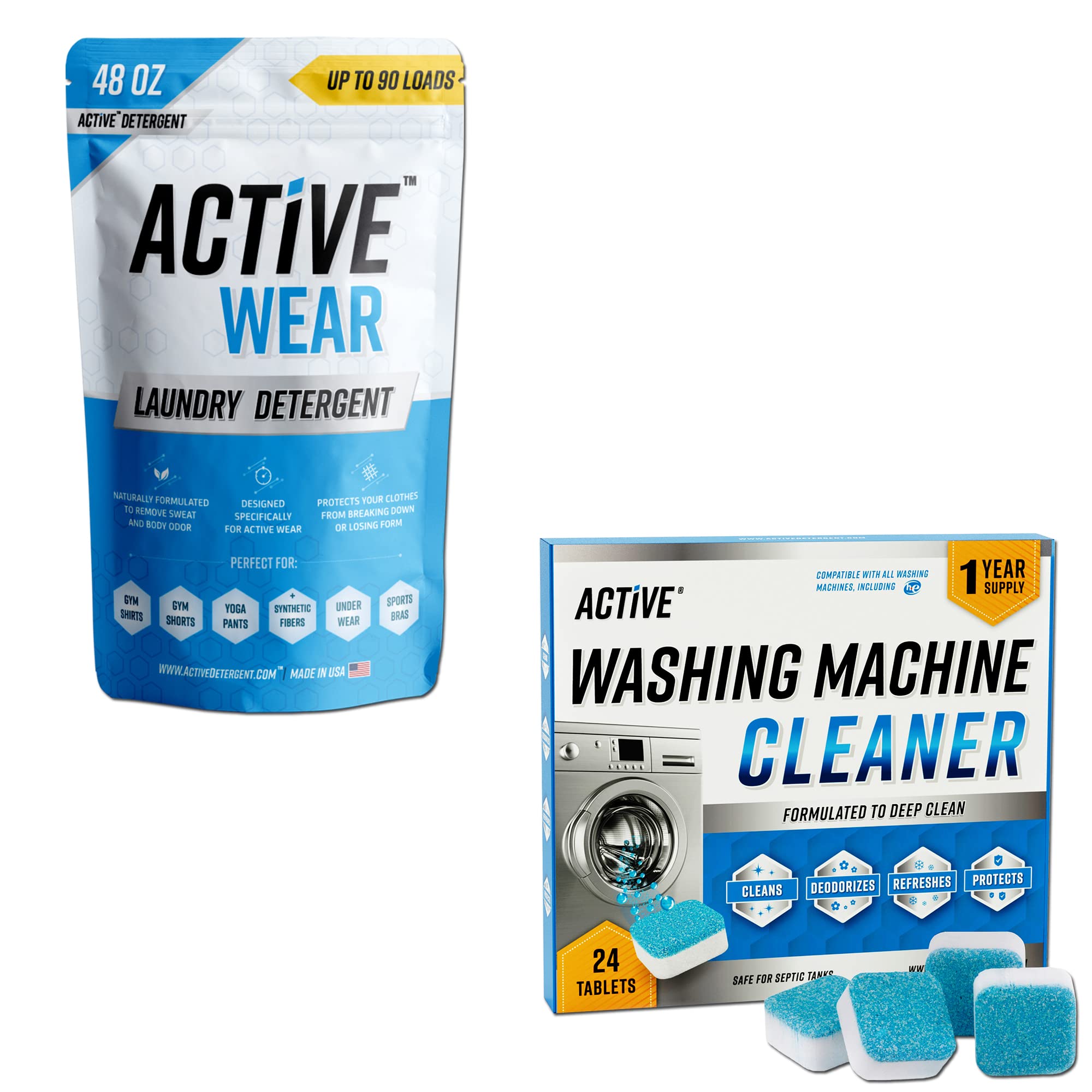 Amazon.com: Active Wear Laundry Detergent & Washing Machine Cleaner ...